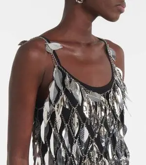 Rabanne Chain-detail Embellished Minidress