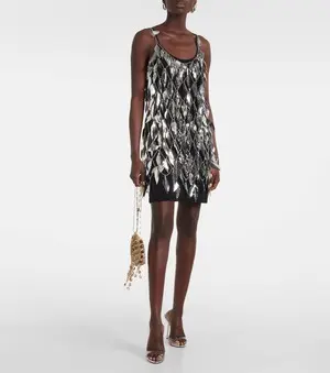 Rabanne Chain-detail Embellished Minidress