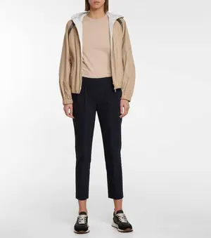 Brunello Cucinelli Cotton-blend Tapered Trousers