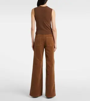 NILI LOTAN May Knitted Cashmere Tank Top - Brown
