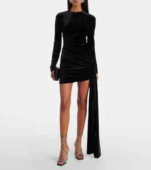 GIANVITO ROSSI Embellished Suede Ankle Tie Sandals - Black