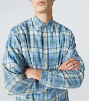 Auralee Airy Checked Wool Shirt