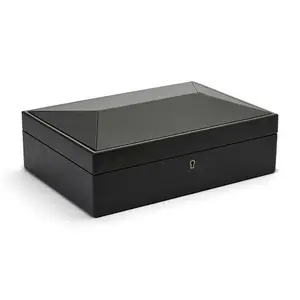 Wolf British Racing 10 Piece Watch Box - Black