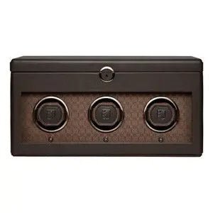 Wolf Earth Triple Watch Winder - Coffee
