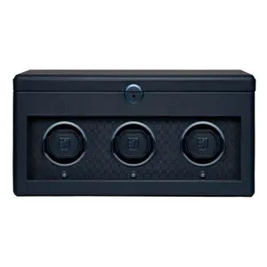 Wolf Earth Triple Watch Winder - Midnight Blue
