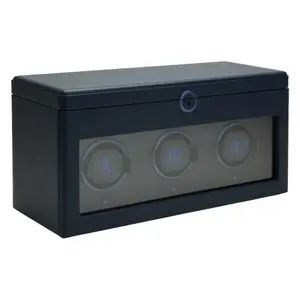 Wolf Earth Triple Watch Winder - Midnight Blue