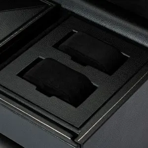 Wolf British Racing Triple Watch Winder With Storage - Black