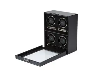Wolf British Racing 4 Piece Watch Winder - Black