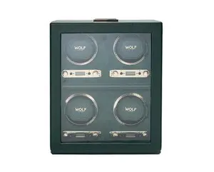 Wolf British Racing 4 Piece Watch Winder Green