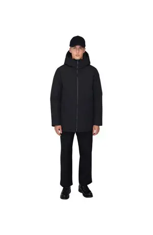QUARTZ CO. Jules Hooded Down Winter Jacket - Black