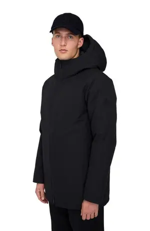 QUARTZ CO. Jules Hooded Down Winter Jacket - Black