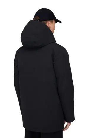 QUARTZ CO. Jules Hooded Down Winter Jacket - Black