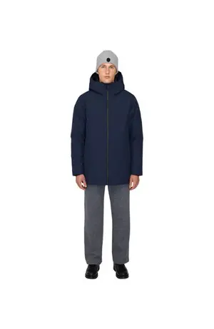 QUARTZ CO. Jules Hooded Down Winter Jacket - True Navy