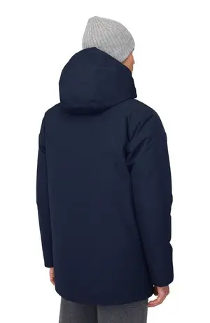 QUARTZ CO. Jules Hooded Down Winter Jacket - True Navy
