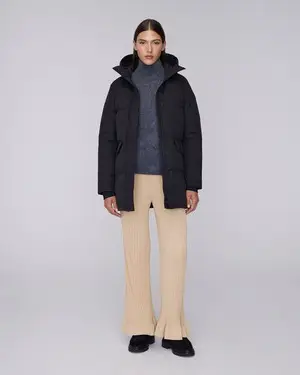 QUARTZ CO. Chloe Hooded Down Jacket - Black
