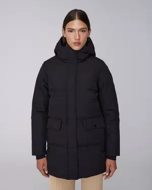 QUARTZ CO. Chloe Hooded Down Jacket - Black