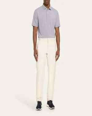 Peter Millar Jubilee Stripe Stretch-jersey Polo Shirt - Navy