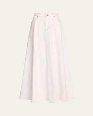 FRAME CH X FRAME The Denim Ball Skirt - White
