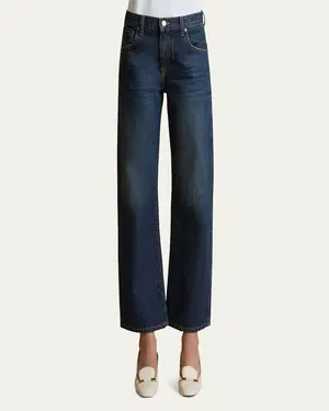 Khaite Kerrie Crop Wide Leg Jeans