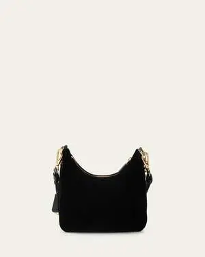 Prada Velvet Zip Shoulder Bag
