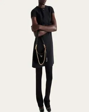Prada Velvet Zip Shoulder Bag