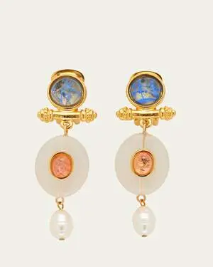 BEN-AMUN 24k Yellow Electroplated Earrings - Gold