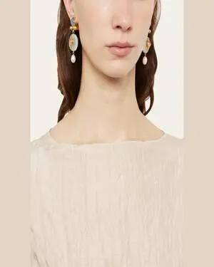 BEN-AMUN 24k Yellow Electroplated Earrings