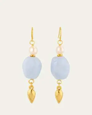 BEN-AMUN Fish Wire Earrings - Gold