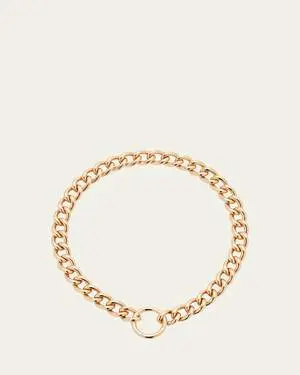 Pomellato 18k Catene Circle Clasp Chain Necklace - Rose Gold
