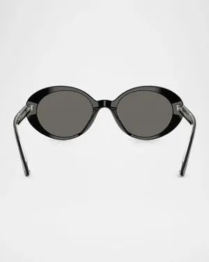 Oliver Spencer Oliver Peoples Acetate Oval Sunglasses Black
