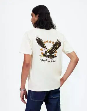 Madewell One Of These Days Screaming Eagle Graphic Tee - Bone