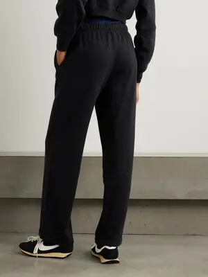 SKIMS Cotton-blend Jersey Straight-leg Track Pants - Black
