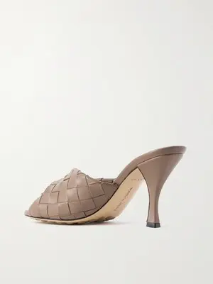 Bottega Veneta Blink Twisted Intrecciato Leather Mules