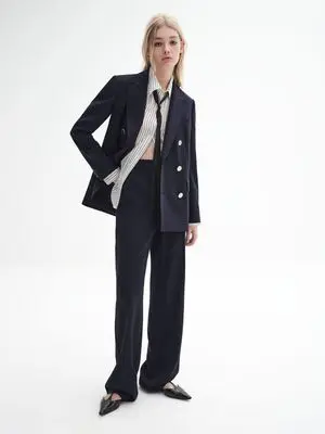 Max Mara Straight-fit Wool Satin Trousers