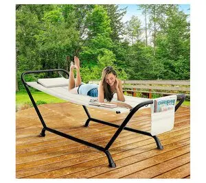SORBUS Hammock Bed With Stand For Patio, Deck, D Camping