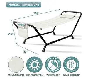 SORBUS Hammock Bed With Stand For Patio, Deck, D Camping