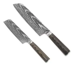 BOBBY FLAY BY GREENPAN Stainless Steel 4 Pc San Toku Knife Set - Silver