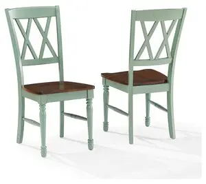 CROSLEY Shelby 2-piece Dining Chair Set Distres Sed Teal - One-color