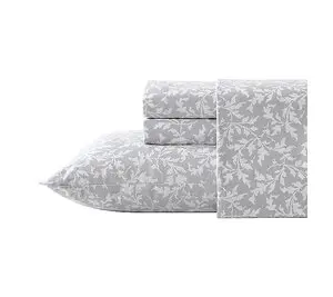 Laura Ashley Crestwood Grey Twin Sheet Set - One-color