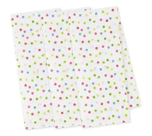 DESIGN IMPORTS Set Of 3 Spring Polka Dots Kitch En Towels - One-color