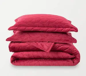 BERKSHIRE BLANKET Velvetplush Quilt Set Full/ Queen - One-color