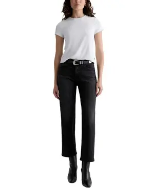 Ag Brinley Mid-rise Straight Leg Jeans - Nebula
