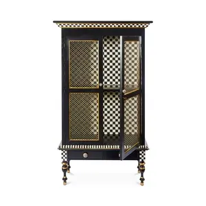 MACKENZIE-CHILDS Courtly Criss-cross Cabinet