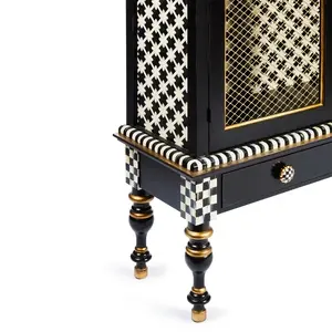 MACKENZIE-CHILDS Courtly Criss-cross Cabinet