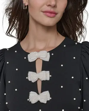 Karl Lagerfeld Paris Bow Detail Sheath Dress