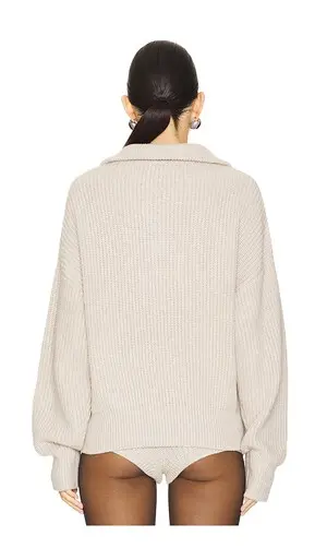 LOVERS AND FRIENDS Shivani Zip Sweater - Beige