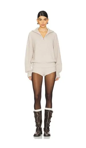 LOVERS AND FRIENDS Shivani Zip Sweater - Beige