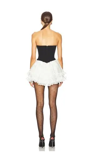 Majorelle Liv Mini Dress - Black & Ivory