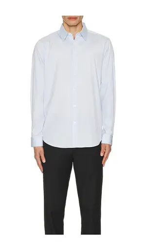 Theory Sylvain Wealth Shirt In Baby Blue - Olympic