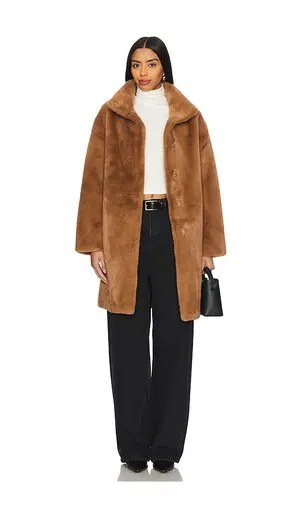 Apparis Blair Mid-length Coat - Camel